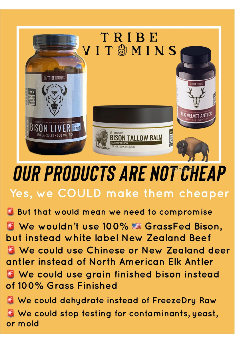 Why TribeVitamins Bison Supplements are more expensive than Beef Suppl ...